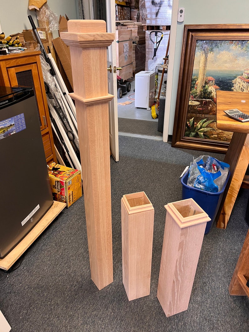 Red Oak Box Newel Post Colonial 4075 or 4076 Profile - Etsy
