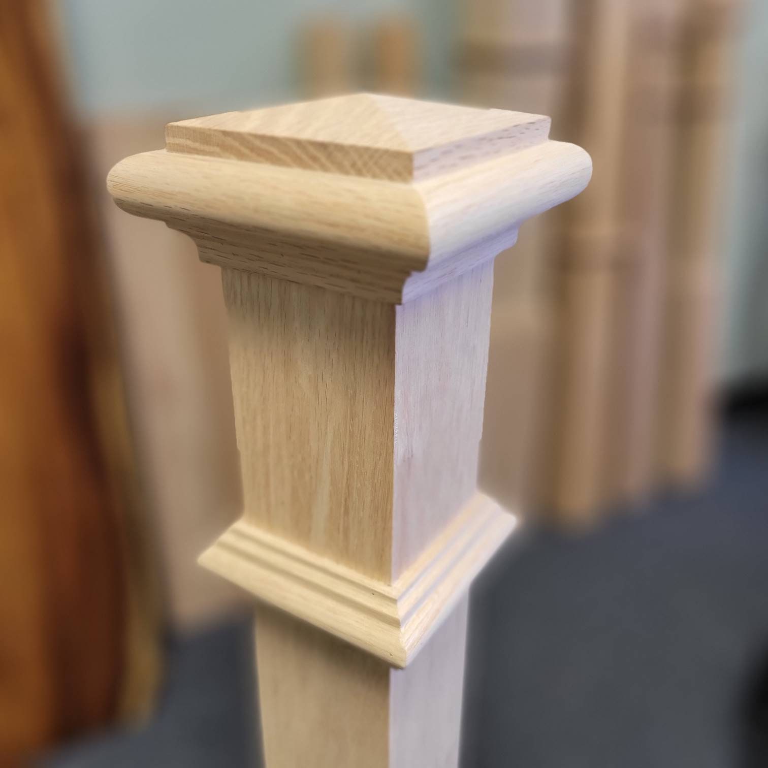 Red Oak Box Newel Post Craftsman Design 4191 and 3092 Profile - Etsy