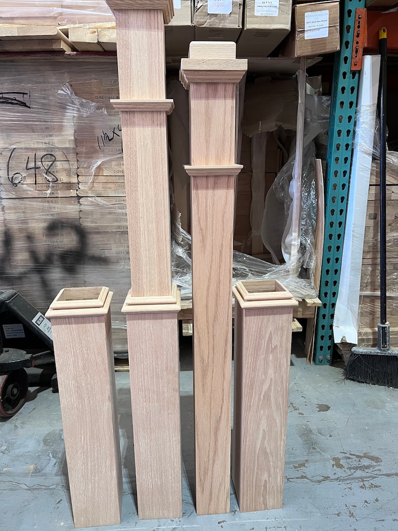 Red Oak Box Newel Post Colonial 4075 or 4076 Profile - Etsy