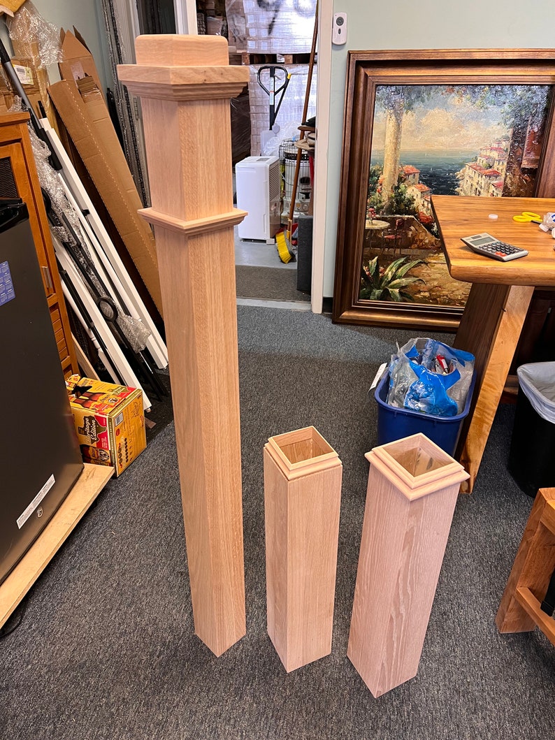 Red Oak Box Newel Post Colonial 4075 or 4076 Profile - Etsy