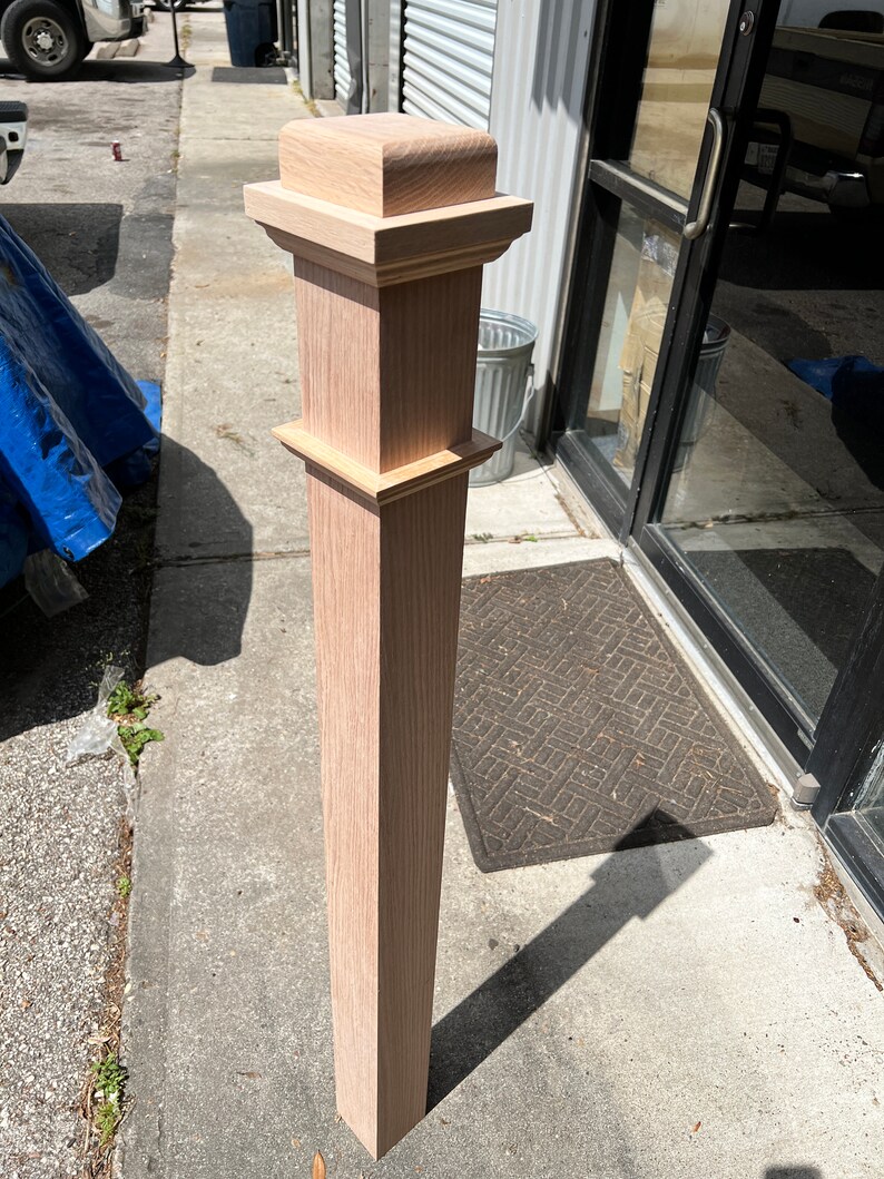 Red Oak Box Newel Post Colonial 4075 or 4076 Profile - Etsy