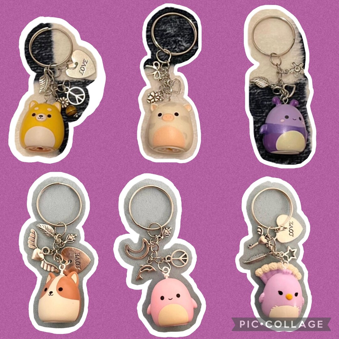 Squish A Longs by Squishmallows Keychains Purse or Bag Charms Handmade ...