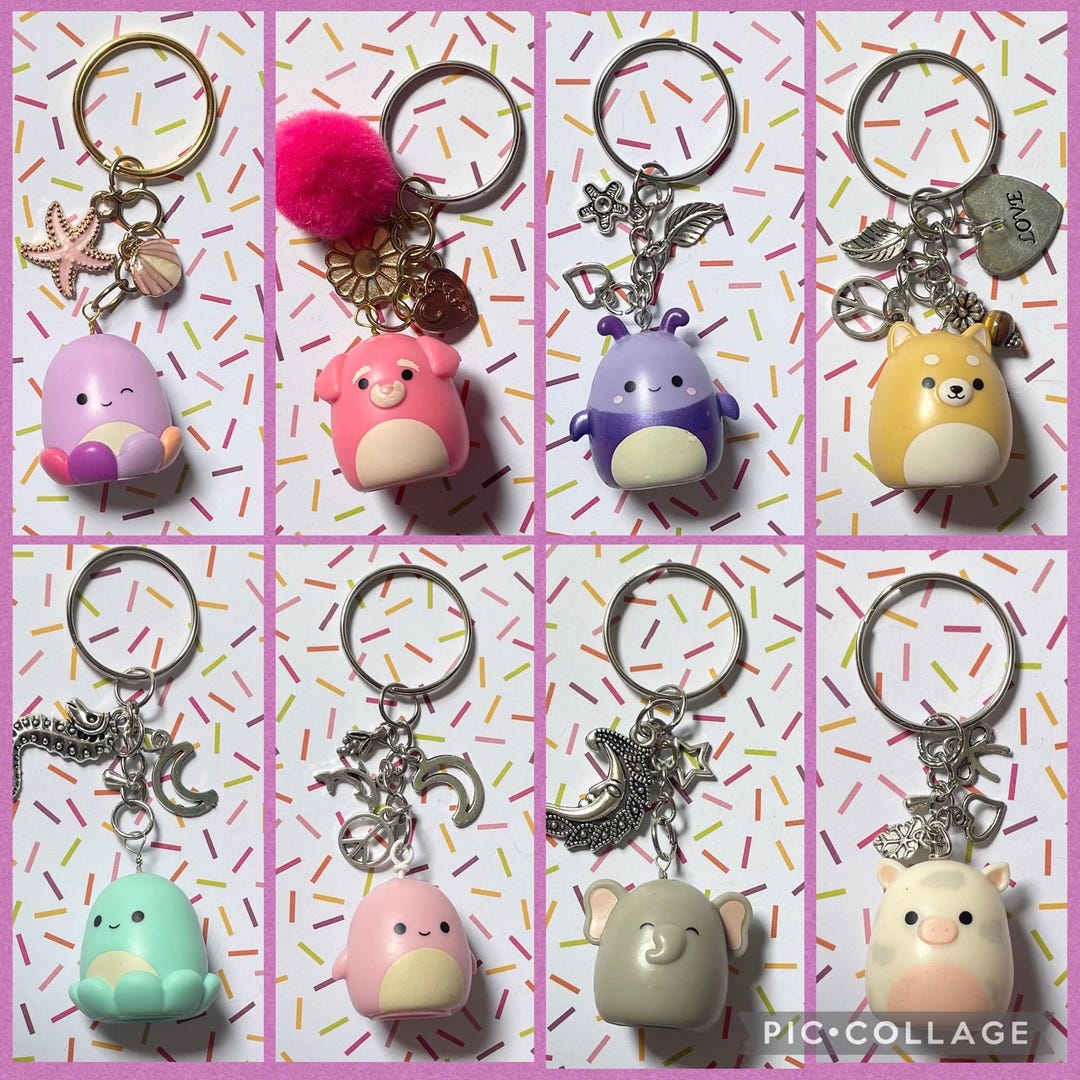 Squish A Longs by Squishmallows Keychains Purse or Bag Charms Handmade ...