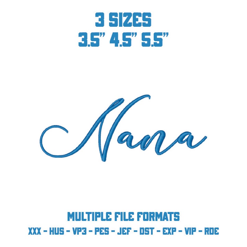 Nana Text Machine Embroidery Design. 3 Sizes. - Etsy