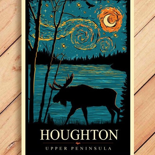 Upper Peninsula Michigan Map - Etsy