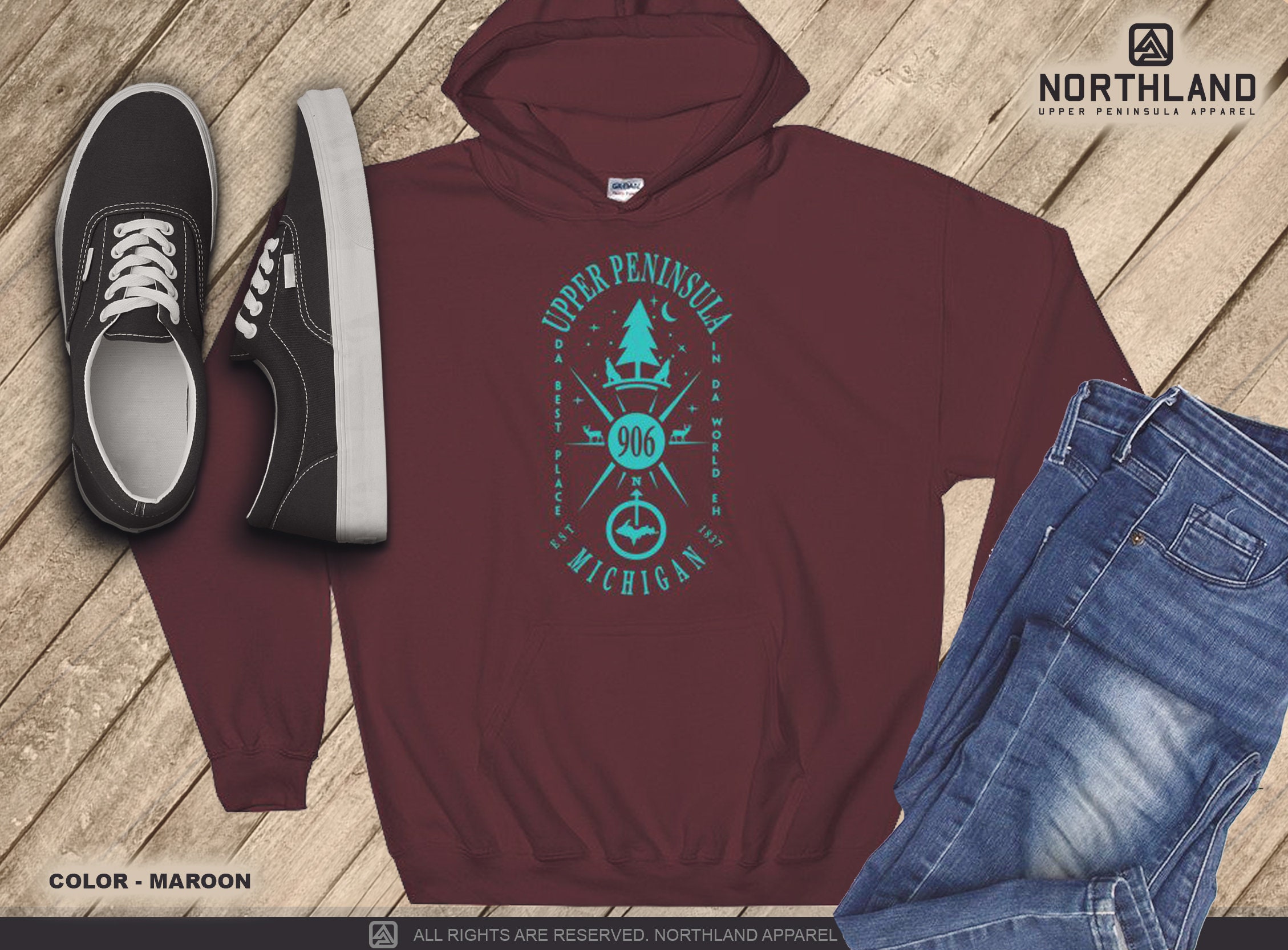 Iconic Upper Peninsula Hoodie | Yooper | Upper Peninsula | Yoopers ...