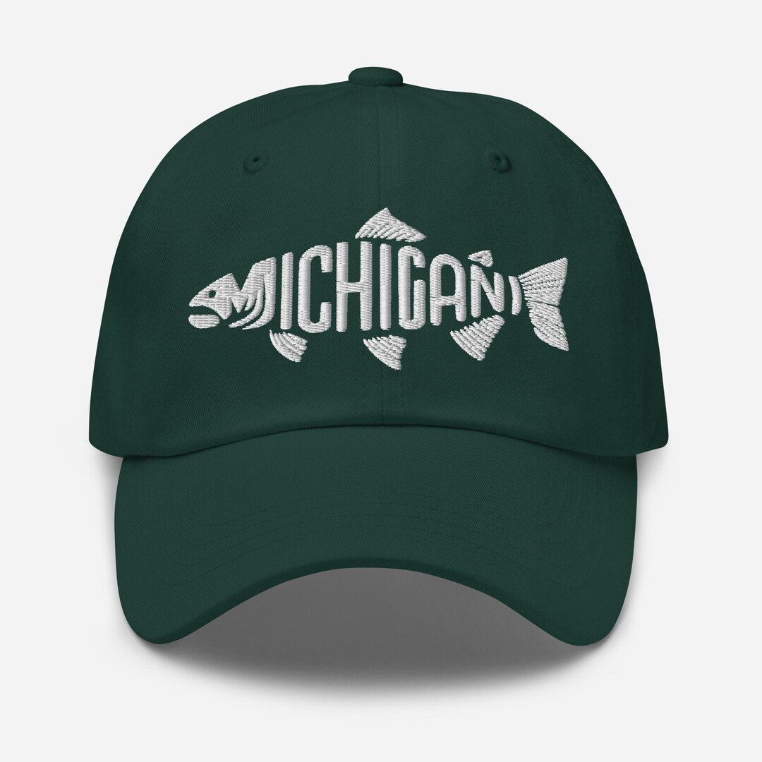 Michigan Fish Hat – Yooper Fishing Hat – Michigan Pride Outdoor Cap - Etsy