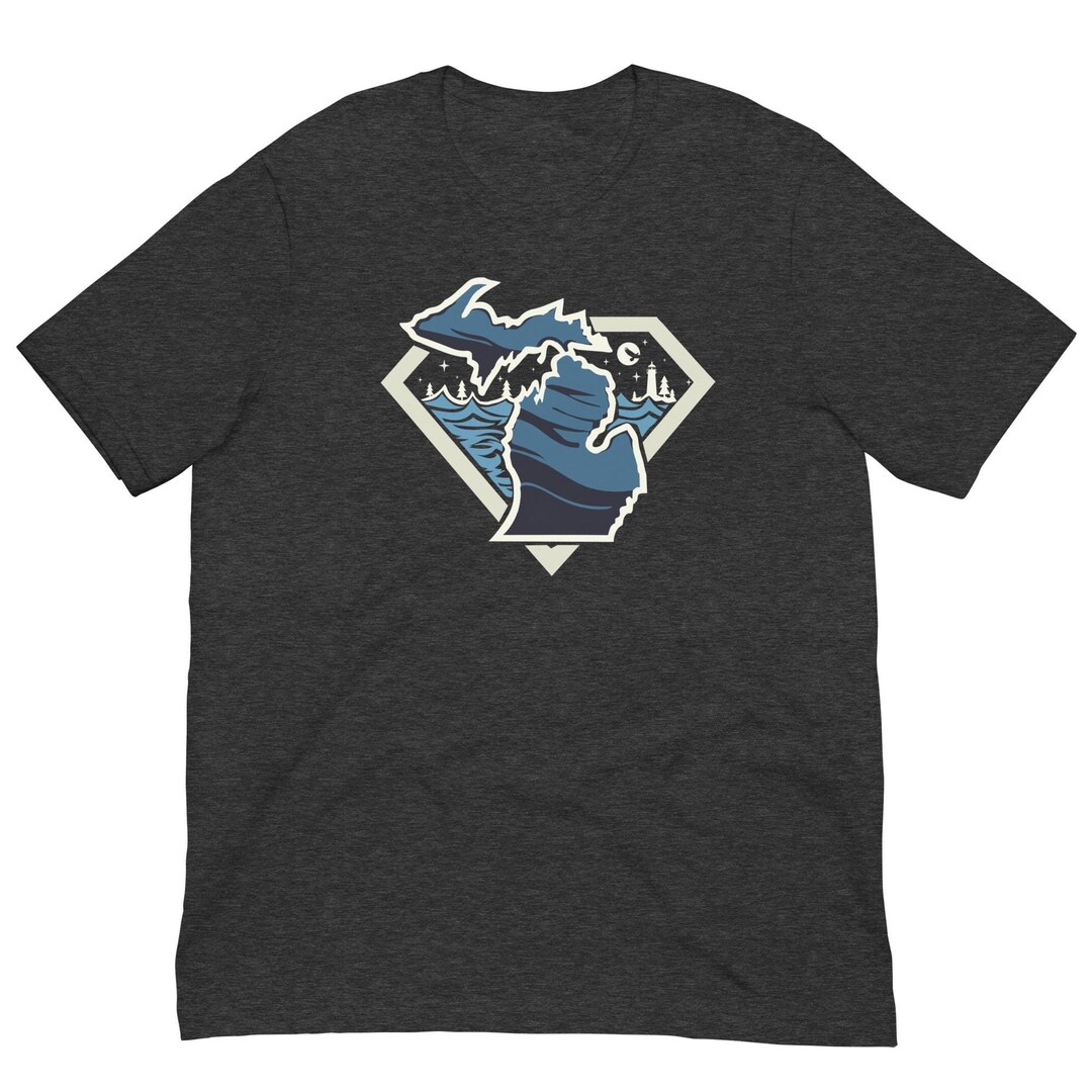 Super Michigan Shirt – Upper Peninsula Adventure Tee – Great Lakes Hero ...