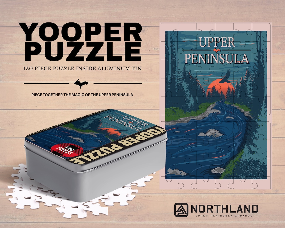 Upper Peninsula River Puzzle - 120 Piece Michigan Puzzle - Yooper Gift ...