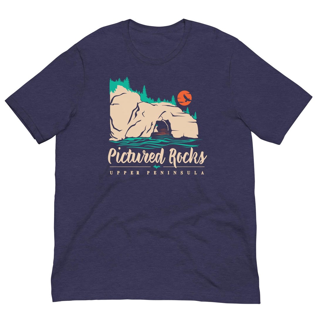 Pictured Rocks Upper Peninsula T-shirt – Michigan Yooper Scenic Nature ...