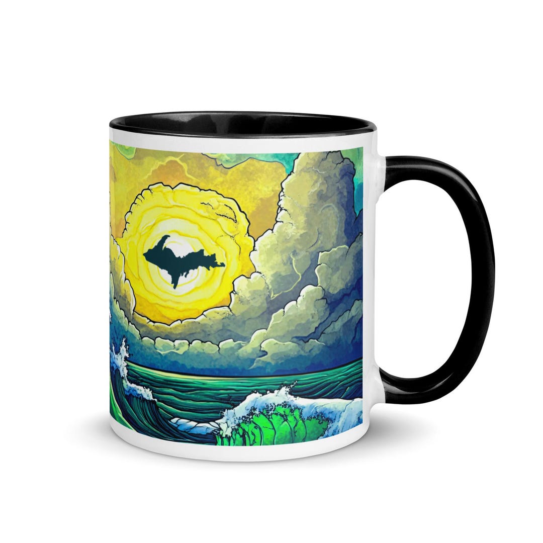 Upper Peninsula Great Lakes Sunrise 11oz Coffee Mug - Michigan Art ...