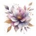 5 Abstract Flower Clipart - Printable Watercolor Png - Elegance Flowers ...