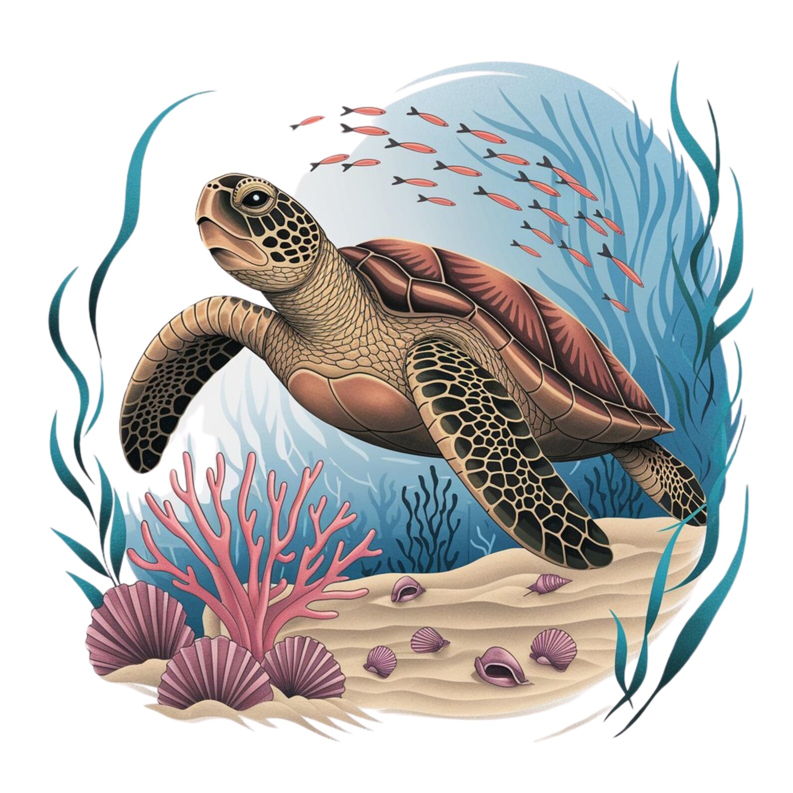 Sea Turtle Clipart - Printable Turtle Clipart - Digital Turtle Png ...