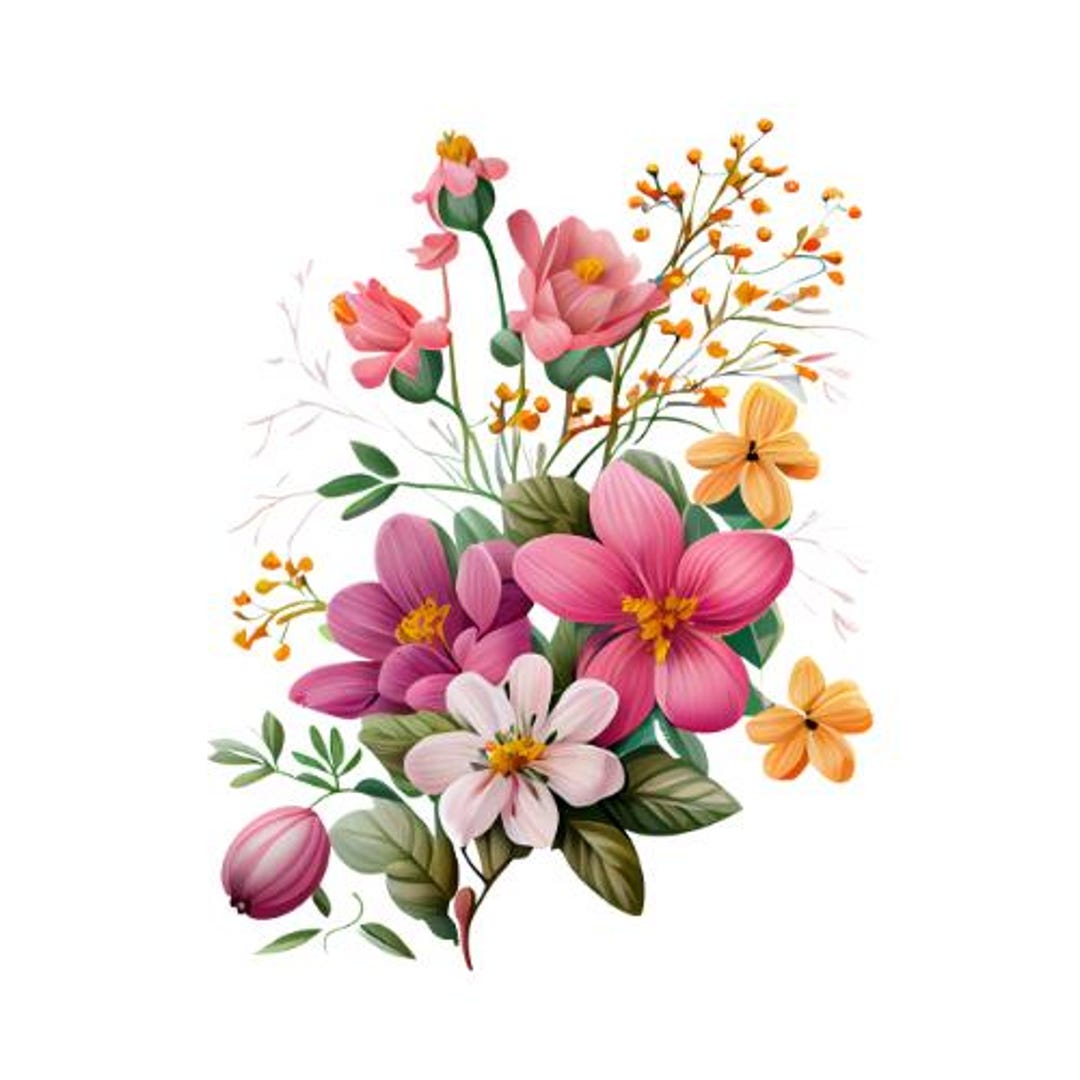 11 Spring Flower Clipart - Colorful Flower Png - Mothers Day Flower ...