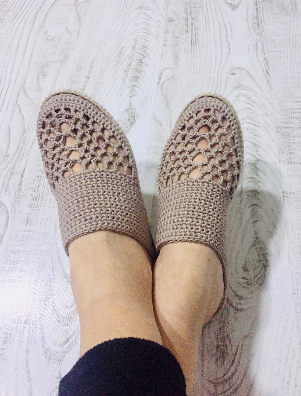 Summer Slippers - Handcrafted Crochet Shoes. Handmade Slippers. Hand ...