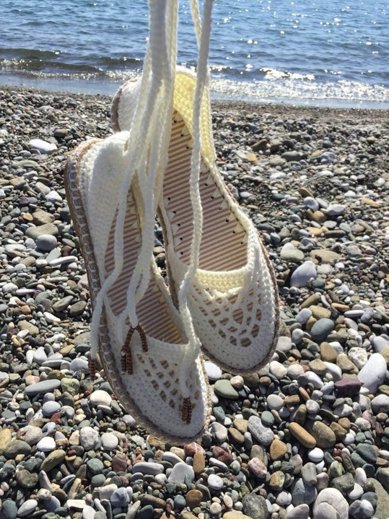 Summer Sandals - Handcrafted Crochet Shoes. Hand Knitted & Hand Stiched ...