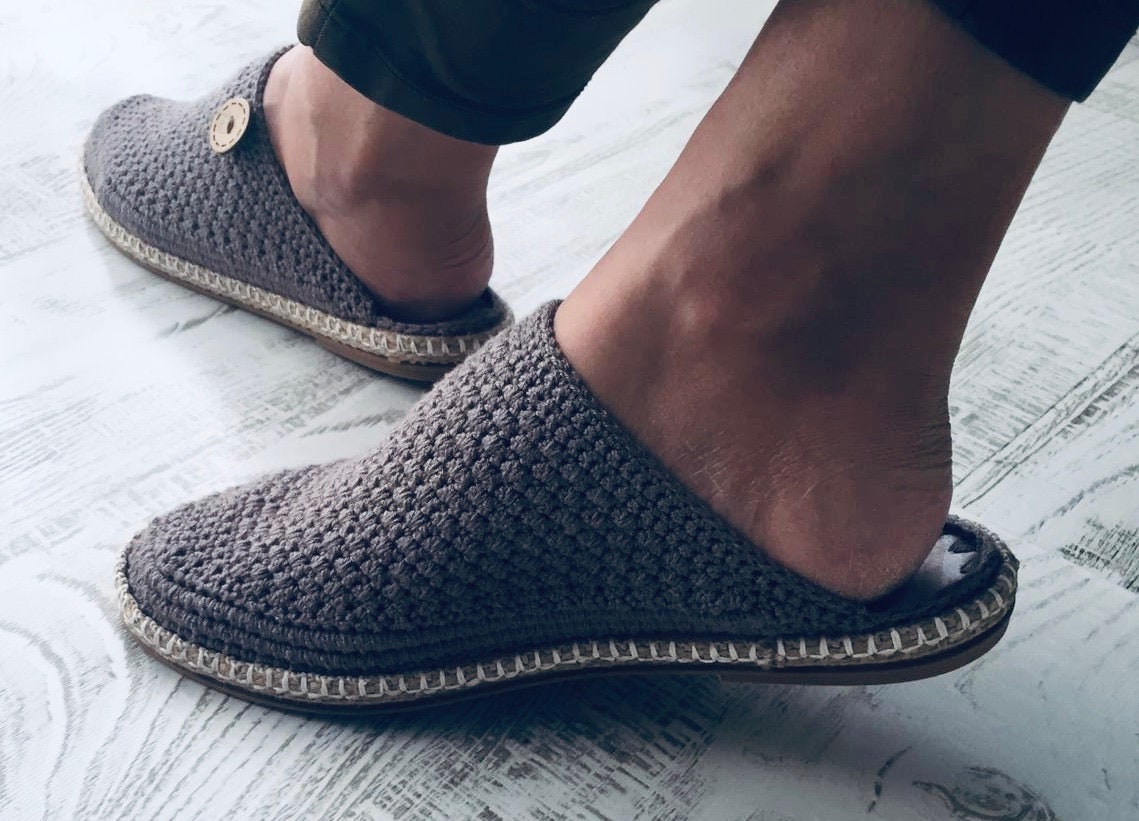 Fall Slippers Handcrafted Crochet Shoes. Handmade Slippers. - Etsy