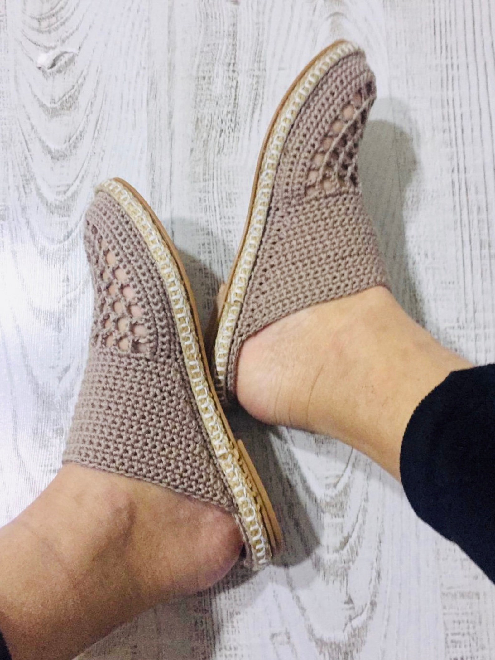 Summer Slippers Handcrafted Crochet Shoes. Handmade Slippers. Hand ...