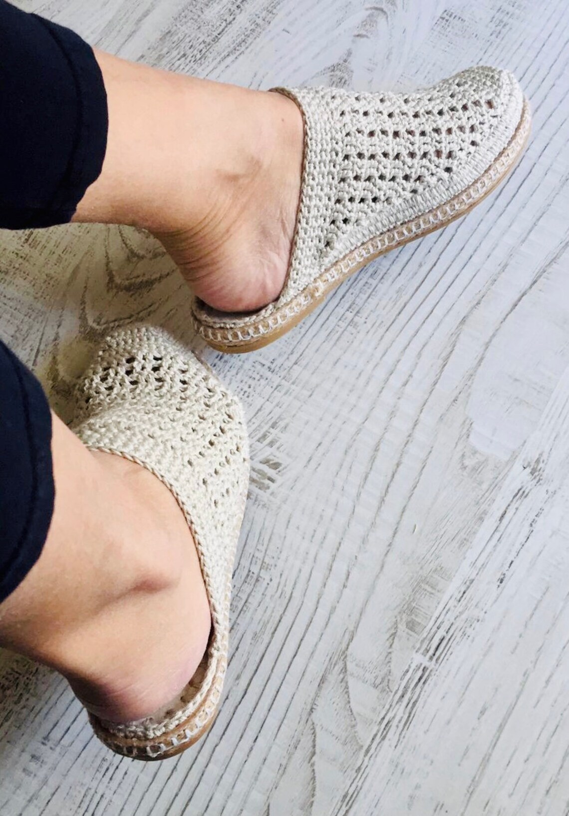 Summer Slippers - Handcrafted Crochet Shoes. Handmade Slippers. Hand ...
