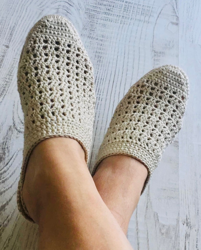 Summer Slippers - Handcrafted Crochet Shoes. Handmade Slippers. Hand ...