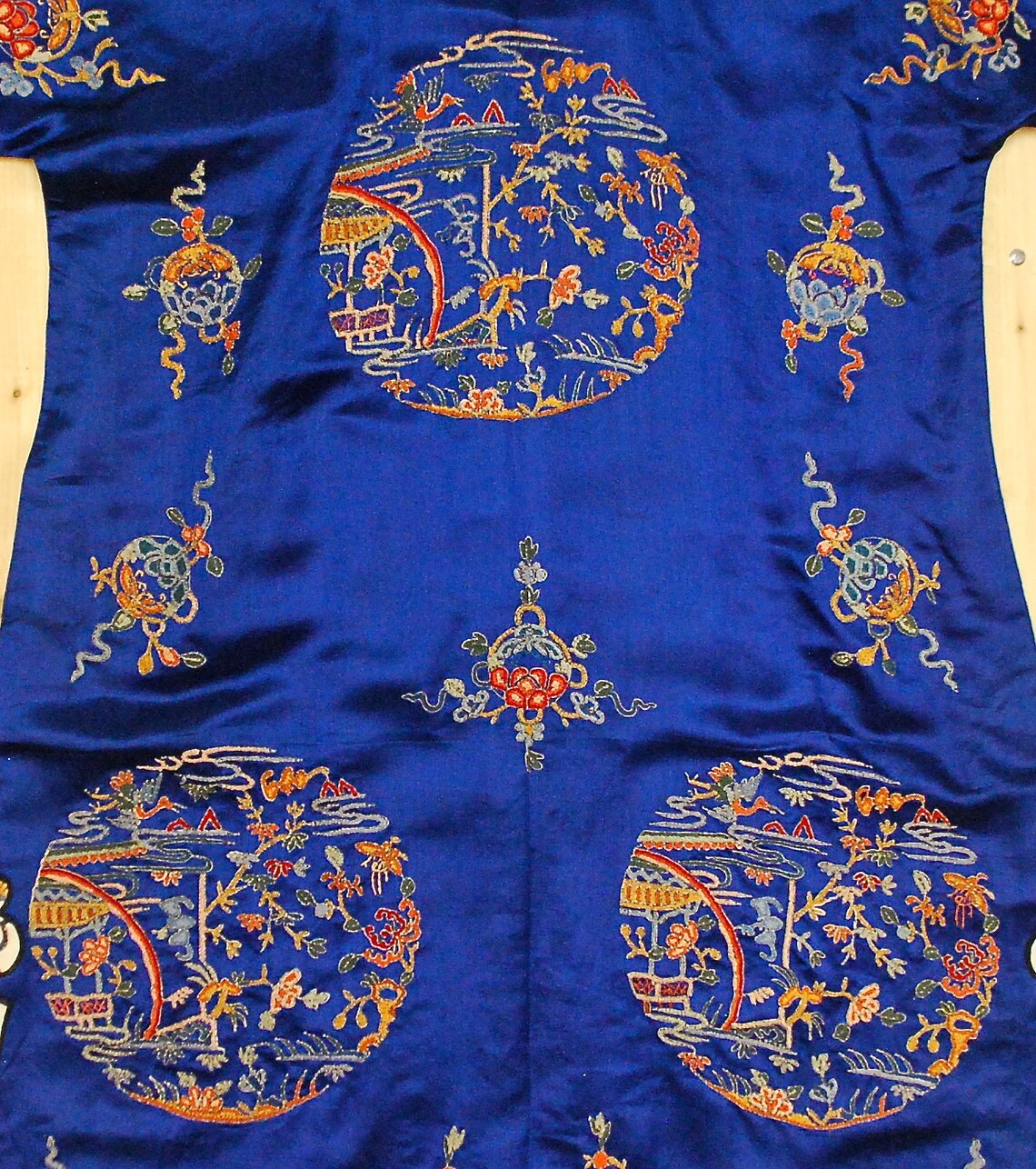 1920's/30's Royal Blue Antique Silk Chinese Hand Embroidered Robe ...
