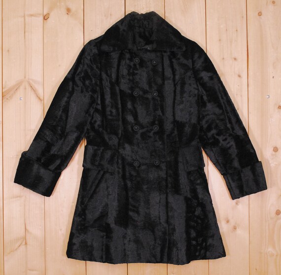 1970's Black FANTASY FUR by WILBRO Fun Fur Jacket / H… - Gem