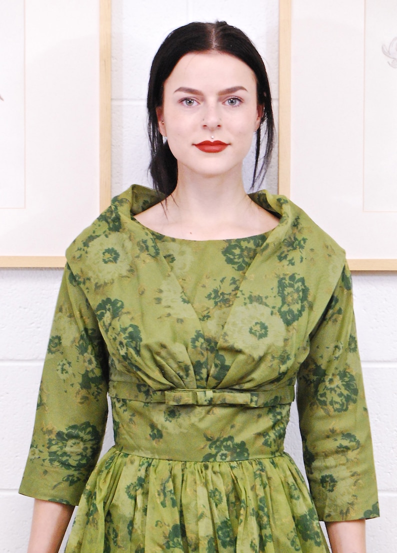 1950's/60's Green MISS DEB Summer Floral Garden Party - Etsy