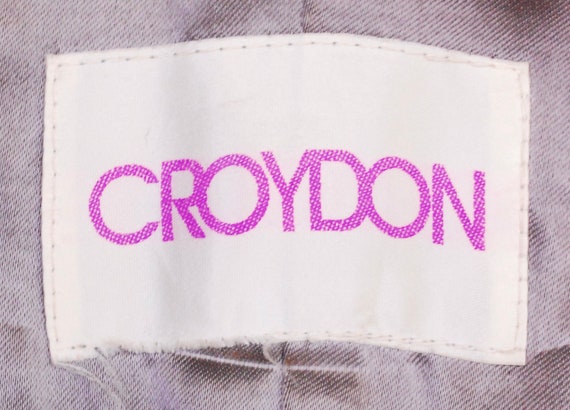 1970's Grey Tweed CROYDON Full Length Wool Overcoat /… - Gem