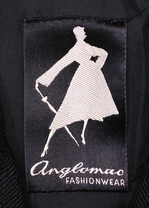 HOLIDAY 1950's/60's Black ANGLOMAC FASHIONWEAR Wool O… - Gem