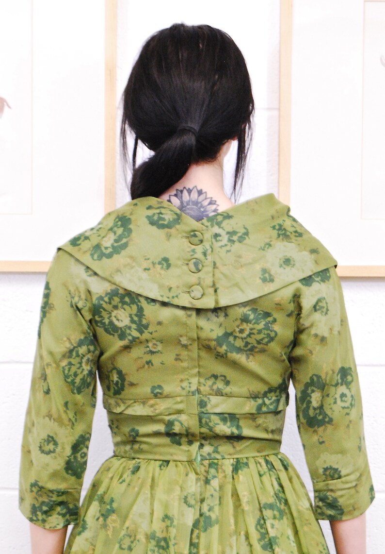 1950's/60's Green MISS DEB Summer Floral Garden Party - Etsy