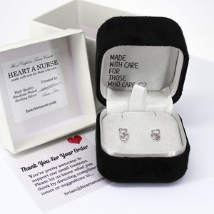 Mini Stethoscope Earrings Nurse Gift in Sterling Silver - Etsy