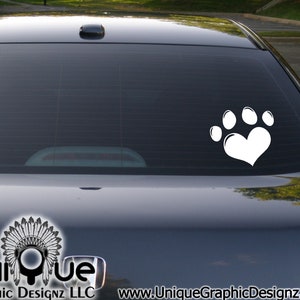 Dog Heart Decal - Etsy
