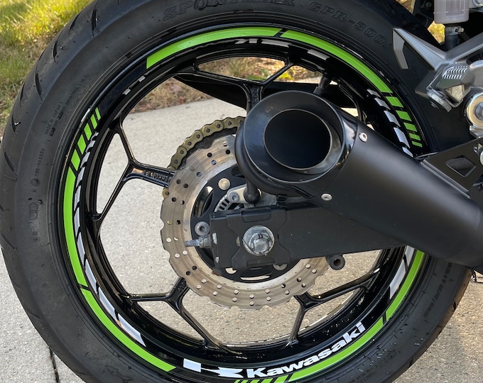 X2 Kawasaki Decals (1 Set) Kawasaki Stickers Dirt Bike Helmet ATV PWC ...