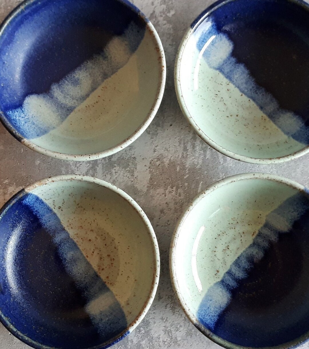 Ceramic Small Bowls, Pottery Tapas Blue Bowls, Pottery Small Bowls ...