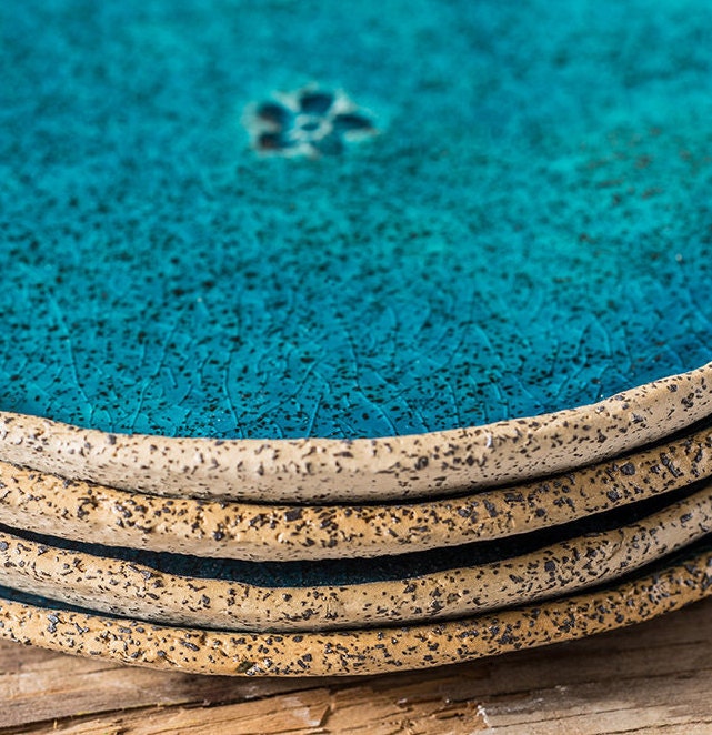 Pottery Turquoise Dessert Plate Set, Ceramic Dessert Turquoise Plates ...