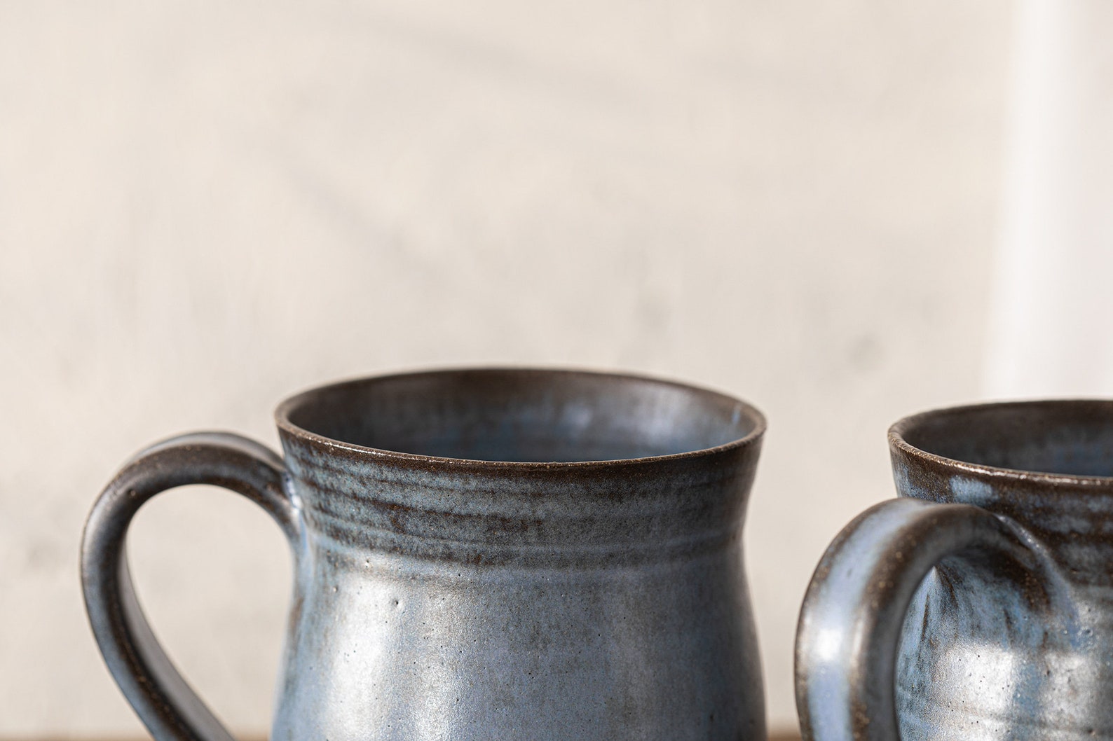 Big Ceramic Unique Blue Mug, Big Pottery Mug, Large Unique Blue Pottery ...