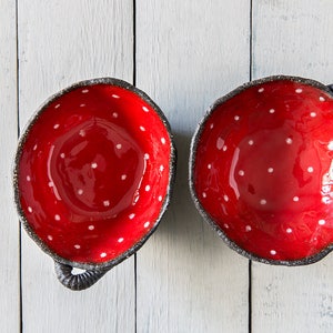 Ceramic Red Bowls Set, SET OF 3, Pottery Ceramic Red Bowls, Pottery ...
