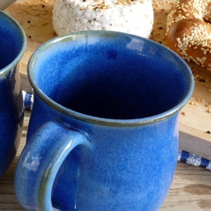 Ceramic Blue Mug, Pottery Blue Mug, Ceramic Coffee Mug, Pottery Tea Cup ...