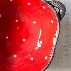 Ceramic Red Bowls Set, SET OF 3, Pottery Ceramic Red Bowls, Pottery ...