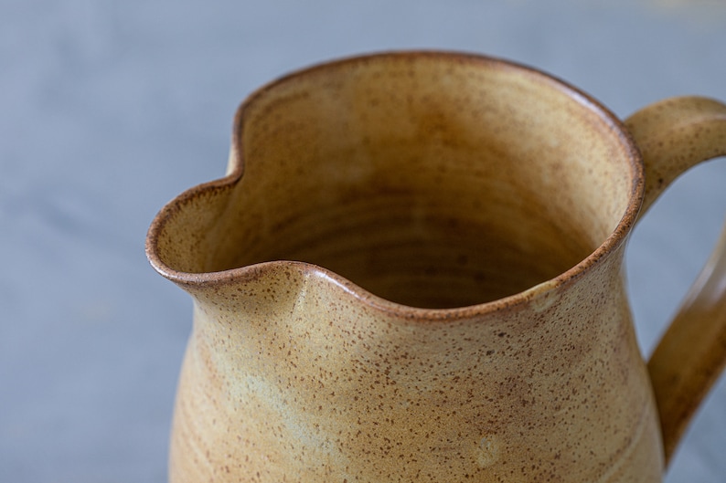 Big Ceramic Rustic Pitcher Big Pottery Jug Big Ceramic Brown - Etsy