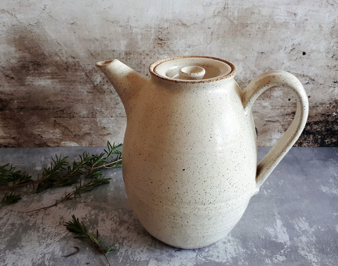 Big Ceramic White Teapot, Big Pottery Teapot, White Ceramic , Tea ...