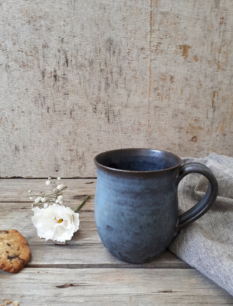 Ceramic Unique Blue Mug Set Pottery Blue Mugs Ceramic Coffee - Etsy