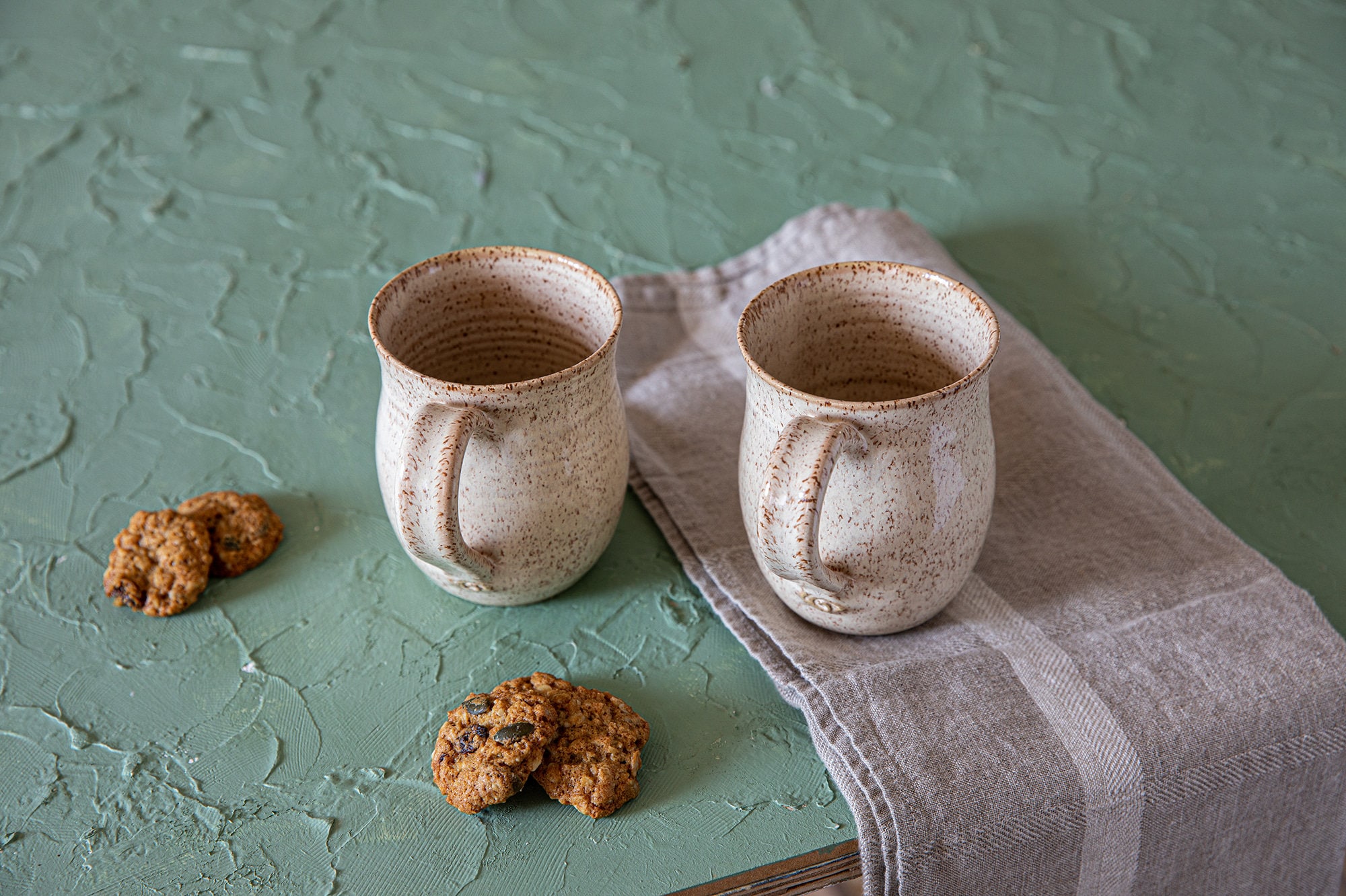 Ceramic white mug set handmade SET OF 2 | Etsy