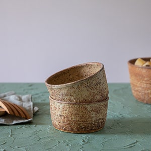 Ceramic Rustic Bowls Set, SET OF TWO, Pottery Bowls Set, Pottery Rustic ...