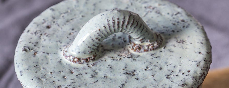 Pottery Salt Cellar Ceramic Light Blue Receptacle Lidded - Etsy