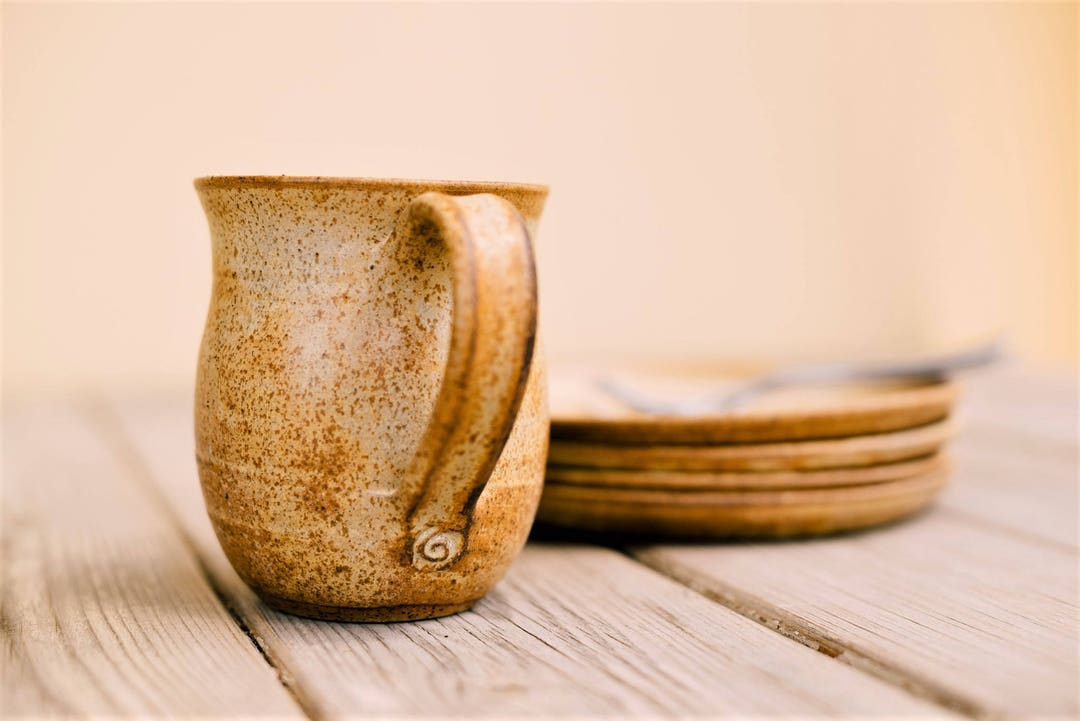 Ceramic Rustic Brown Coffee Mug, Pottery Tea Cup, Pottery Coffee Mug ...