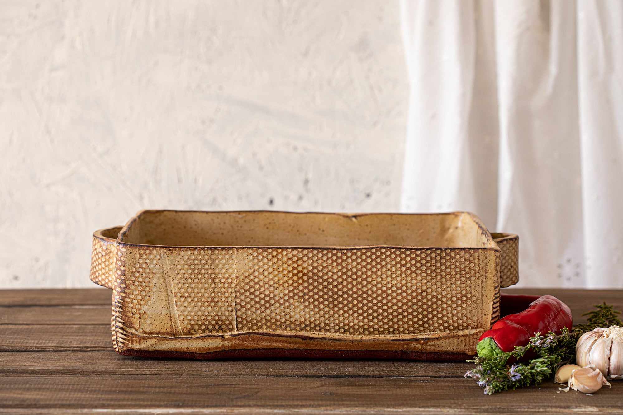 Big Rectangular Pottery Baking Dish - Etsy