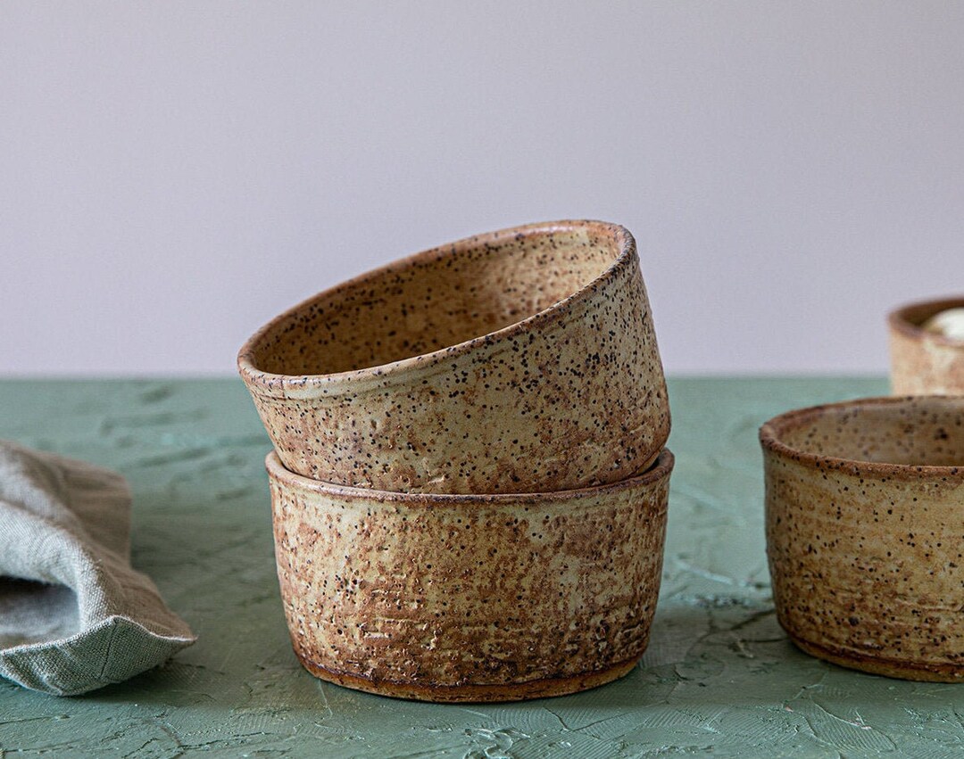 Ceramic Rustic Bowls Set SET OF TWO Pottery Bowls Set - Etsy