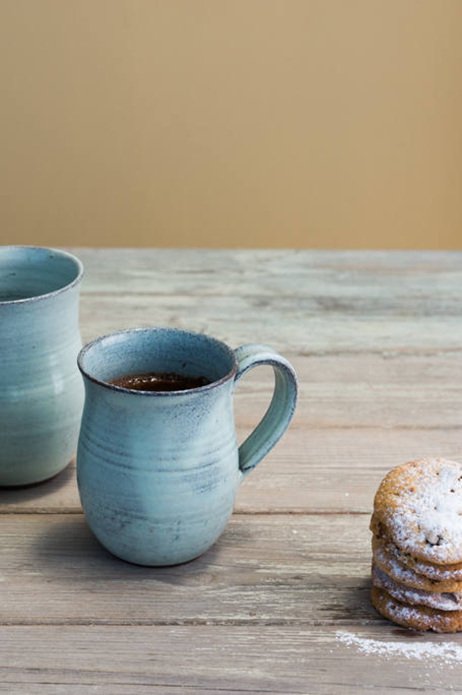 Pottery Light Blue Mug Set SET OF 2 - Etsy UK