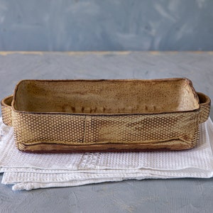 Ceramic baking dish Rustic brown serving dish | Etsy